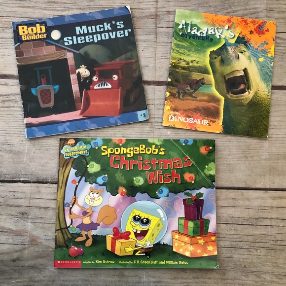 Other | Character Paperback Book Set Bob The Builder Dinosaur Spongebob ...